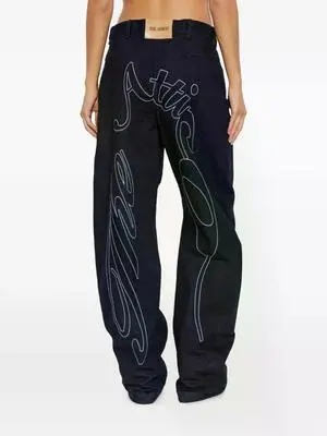 Attico Embroidered-logo Jeans