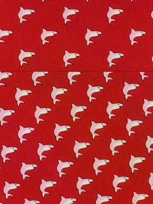FERRAGAMO Silk Shark Print Neck Tie