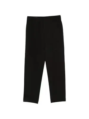 Emporio Armani Pressed-crease Straight-leg Trousers - Black
