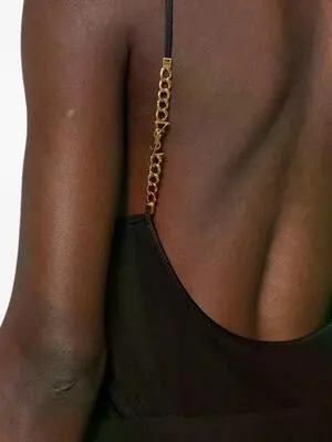 Saint Laurent V-neck Chain-link Top