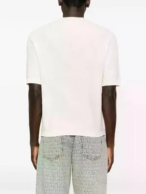 Emporio Armani Chevron-knit Short-sleeve Top