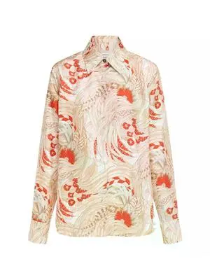 FERRAGAMO Printed Silk Twill Shirt