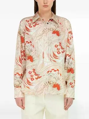 FERRAGAMO Printed Silk Twill Shirt