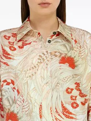 FERRAGAMO Printed Silk Twill Shirt