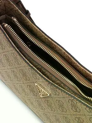 Guess Monogram Shoulder Bag - Brown