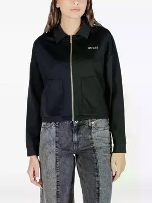 Guess Zip-up Logo-print - Black