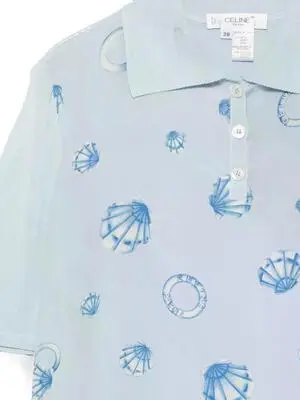 Celine 2000s Shell-print Polo Shirt