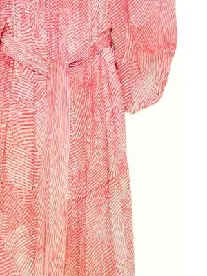 A.N.G.E.L.O. VINTAGE CULT 1970s Abstract Print Belted Midi Dress