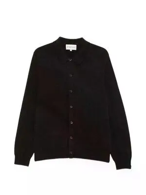 Eric Bompard Jersey-knit Shirt-collar Cardigan - Brown