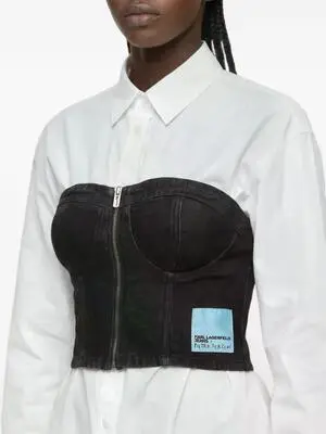 Karl Lagerfeld Denim Bandeau Top