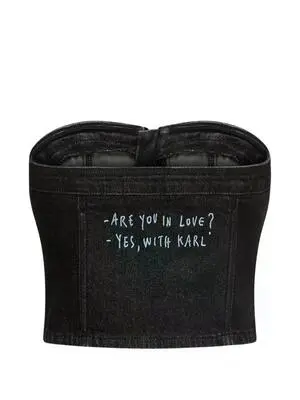 Karl Lagerfeld Denim Bandeau Top