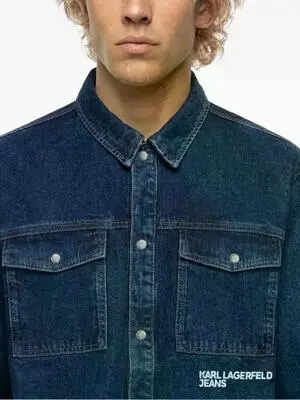 Karl Lagerfeld Logo Denim Overshirt