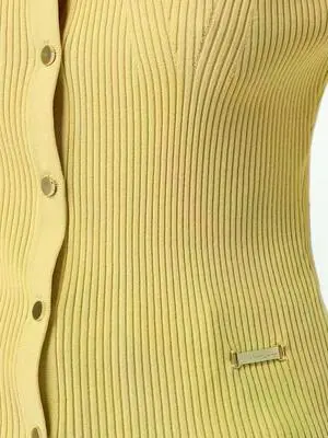 Armani Exchange Ribbed-knit Logo Plaque Cardigan