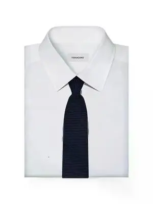 FERRAGAMO Silk And Cashmere Knitted Neck Tie