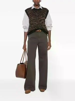 P.a.r.o.s.h Zebra-pattern Knitted Vest