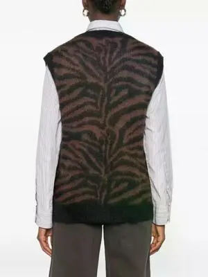 P.a.r.o.s.h Zebra-pattern Knitted Vest