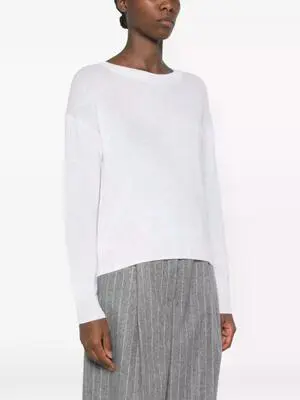 ALLUDE Fine-knit Drop-shoulder Sweater