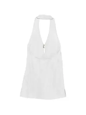 Celine 2000s Halterneck Plaque-detail Top