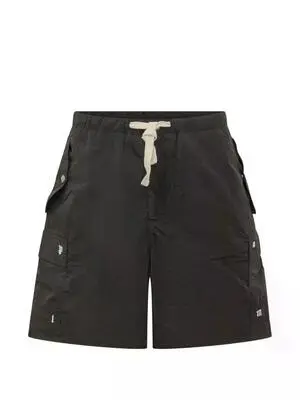 Palm Angels Palm Type Loose Cargo Shorts - Black