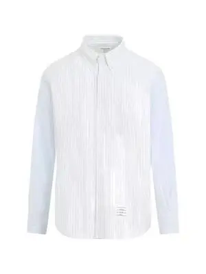 Thom Browne Pinstriped Cotton Shirt - White