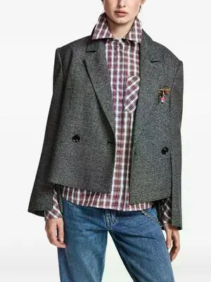 Essentiel Antwerp Double-breasted Cropped Blazer