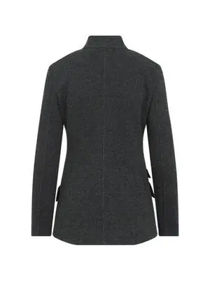 Giorgio Armani Slim-fit Herringbone-pattern Jacket - Grey