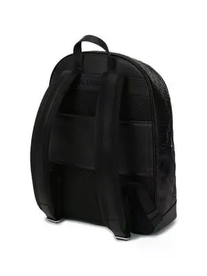 Karl Lagerfeld Monogram Perforated Backpack - Black