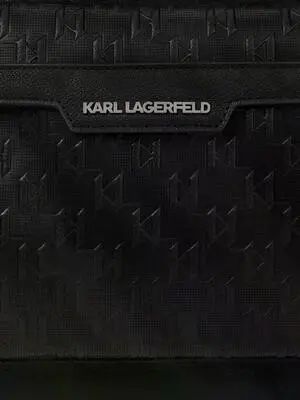 Karl Lagerfeld Monogram Perforated Backpack