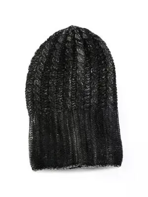Avant Toi Cable-knit Ribbed Beanie Hat