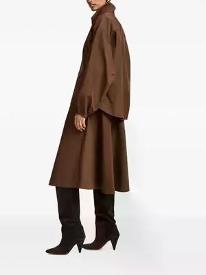 Essentiel Antwerp Voluminous Sleeve Shirt - Brown