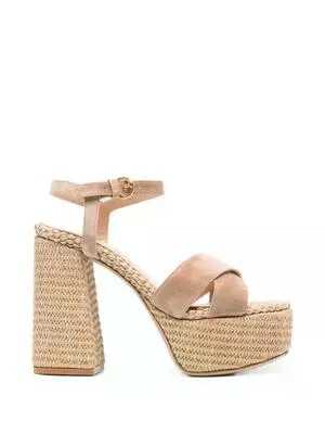 GIANVITO ROSSI Suede Crossover-strap Sandals