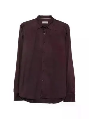 Canali Button-fastening Long-sleeve Shirt - Purple