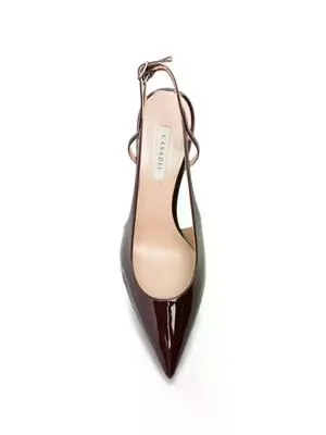 Casadei Patent-finish Slingback Pumps