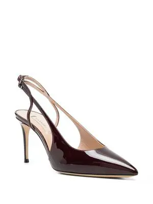 Casadei Patent Finish Slingback Pumps