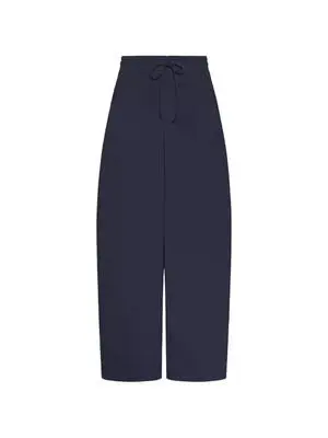 Max Mara Drawstring Wide-leg Track Pants - Blue