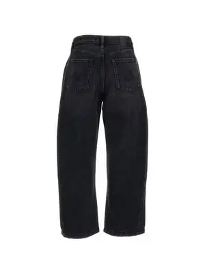 Ag Faded-effect Wide-leg Jeans - Black