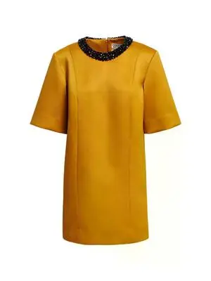 Essentiel Antwerp Kaylin Bead-embellished Mini Dress - Yellow