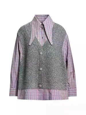 Essentiel Antwerp Checked Layered Vest Shirt