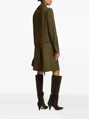Essentiel Antwerp Khaki Rhinestone Embellished Knee-length Shorts
