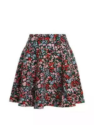 Essentiel Antwerp Floral-jacquard Flared Mini Skirt - Black