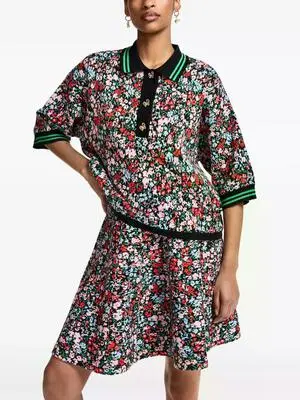 Essentiel Antwerp Floral Jacquard Flared Mini Skirt