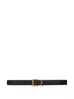 Saint Laurent Cassandre Vadim Reversible Belt - Black