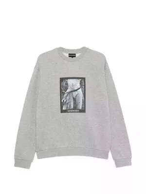Emporio Armani Graphic-print Crew-neck Sweatshirt
