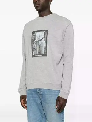 Emporio Armani Graphic-print Crew-neck Sweatshirt