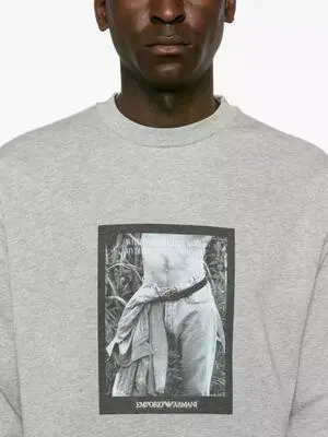 Emporio Armani Graphic-print Crew-neck Sweatshirt