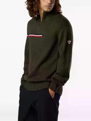 Rossignol Half-zip Wool Sweater With Stripe Detail
