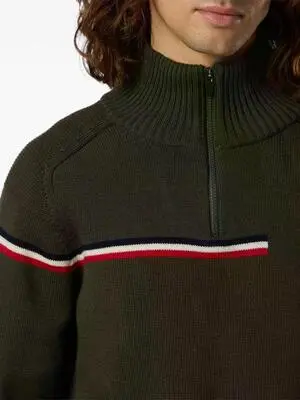 Rossignol Half-zip Wool Sweater With Stripe Detail