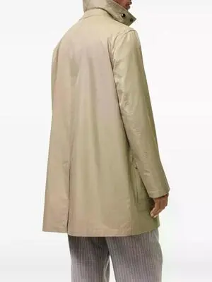 Burberry Meadowbank Contrast-collar Overcoat
