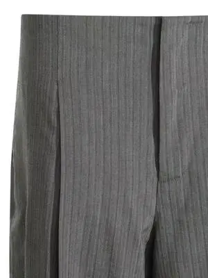 Alberta Ferretti Herringbone-pattern Pleated Trousers