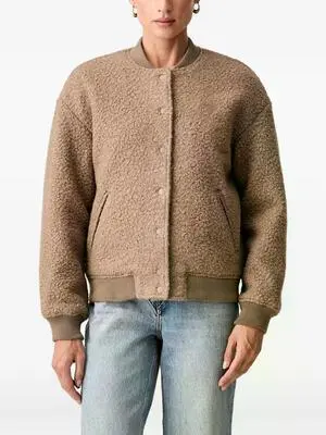 Guess Faux-sherpa Jacket - Neutrals